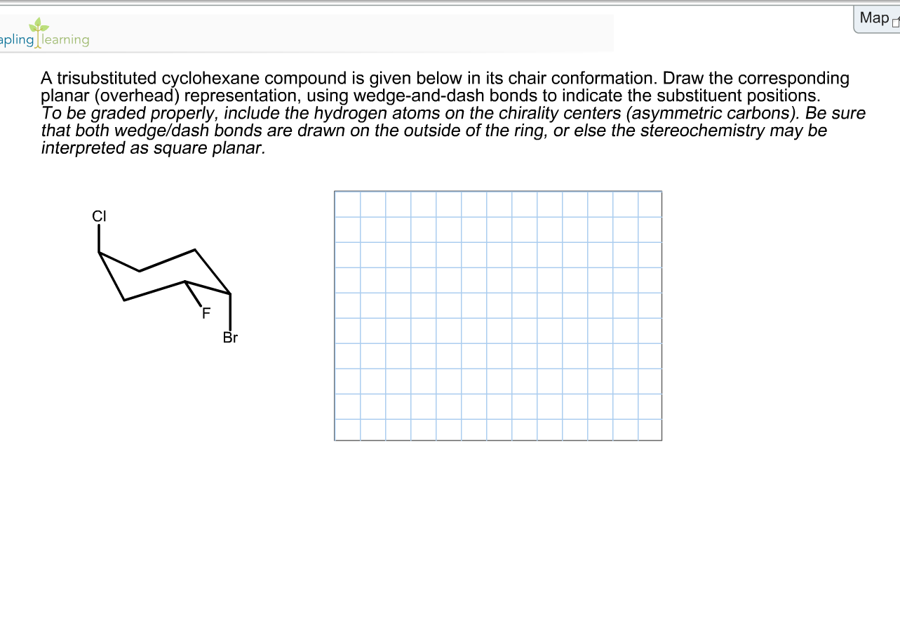 Solved Map pling learning A trisubstituted cyclohexane | Chegg.com