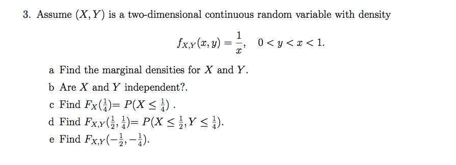 3. Assume (X,Y) is a two-dimensional continuous | Chegg.com 3. Assume (X,Y) is a two-dimensional continuous | Chegg.com
