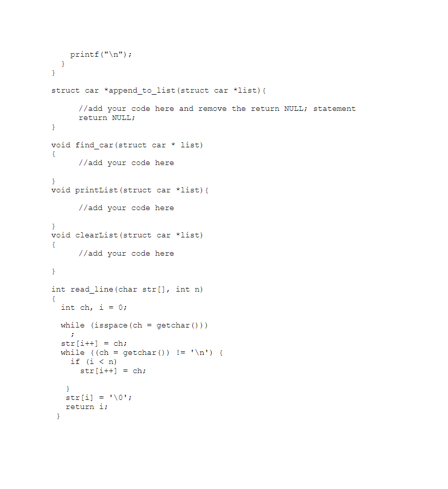 Solved C Program A small car dealer would like to | Chegg.com