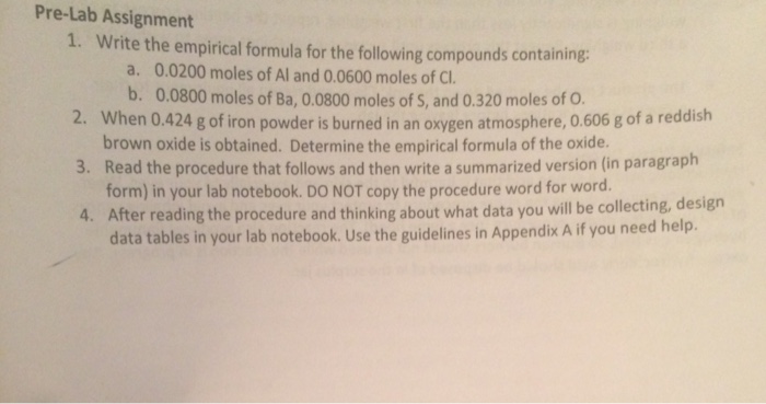 Solved I have a prelab assignment due. If you could please | Chegg.com