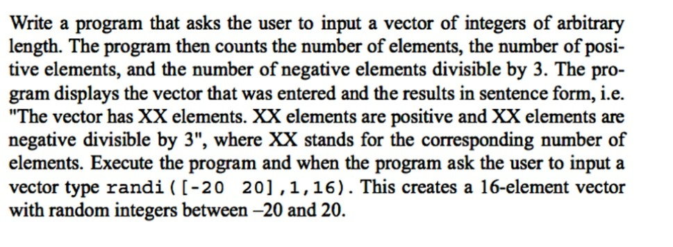 Solved Write A Program That Asks The User To Input A Vector 2346