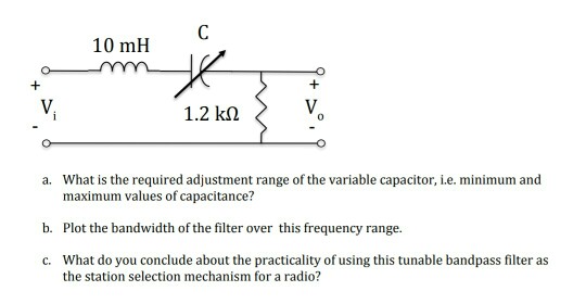 Solved 10 mH 1.2 kl2 0 a. What is the required adjustment | Chegg.com