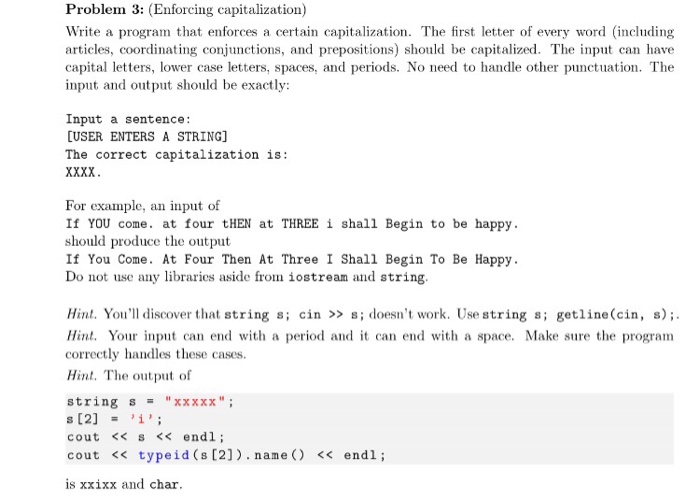 Solved Write a program that enforces a certain | Chegg.com