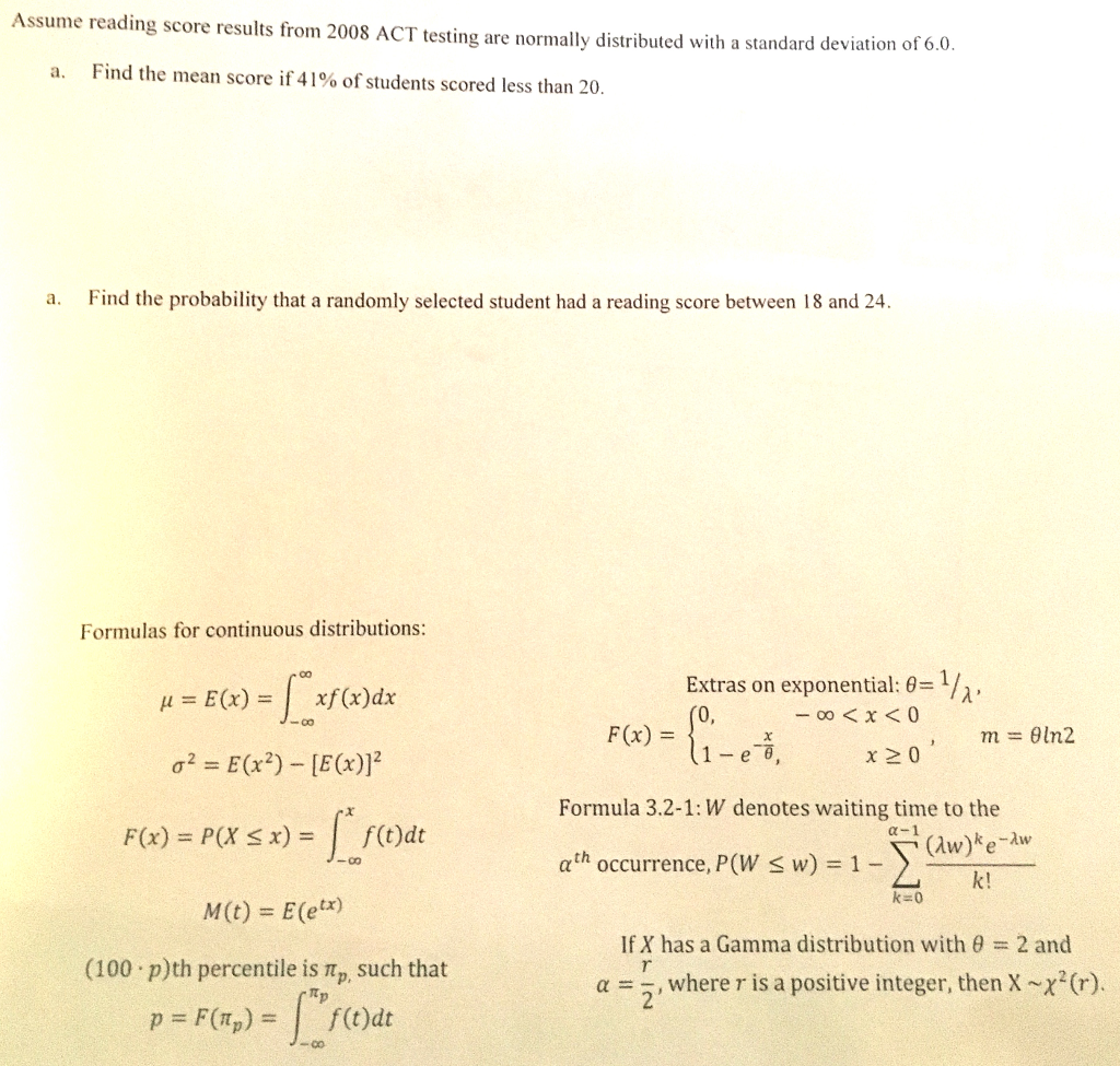 Statistics and probability Archive | February 18 2018 | Chegg.com