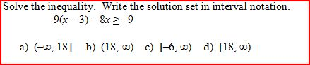 Solved Solve the inequality. Write the solution set in | Chegg.com