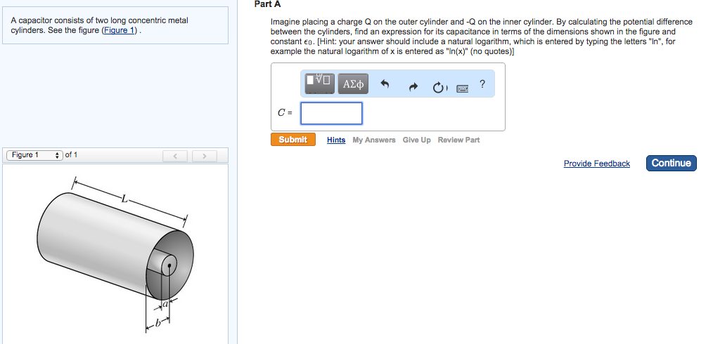 Solved A capacitor consists of two long concentric metal | Chegg.com