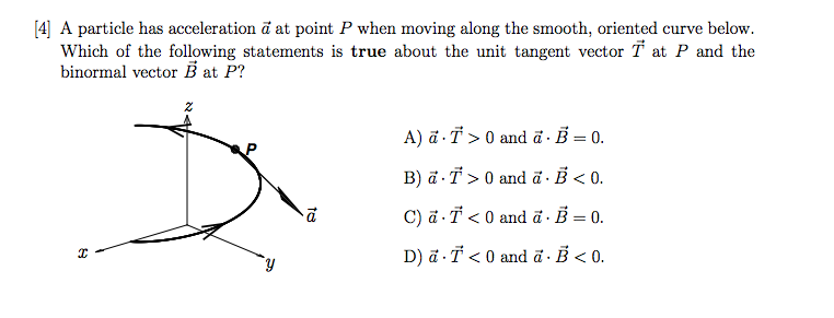 Solved A particle has acceleration a at point P when moving | Chegg.com