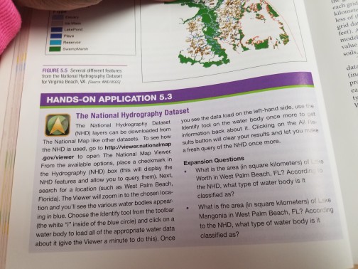 National Hydrography Dataset (NHD) layers can be | Chegg.com