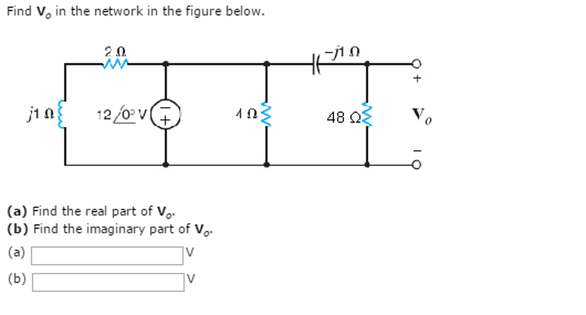 Solved Find V_0 in the network in the figure below. Find | Chegg.com
