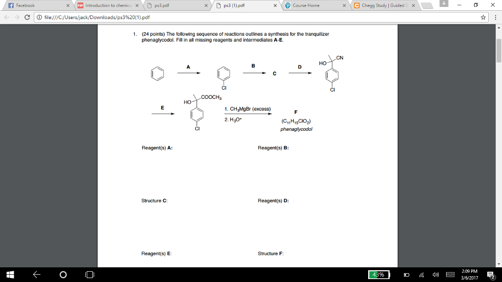 Solved The following sequence of reactions outlines a | Chegg.com