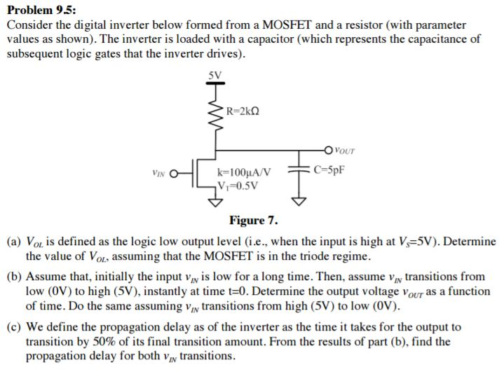 Solved Consider the digital inverter below formed from a | Chegg.com