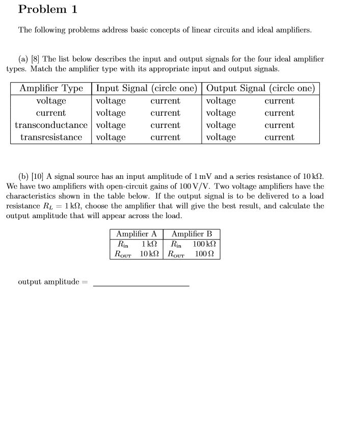 Solved Problem 1 The following problems address basic | Chegg.com