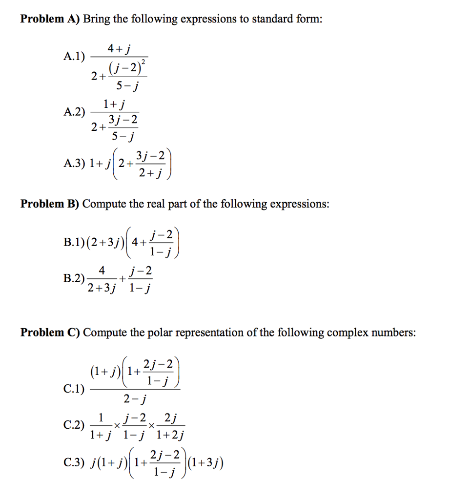 Solved Problem A) Bring the following expressions to | Chegg.com