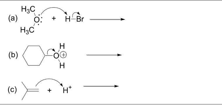 Solved H3C (a) o: H-Br-*- H3C + H | Chegg.com