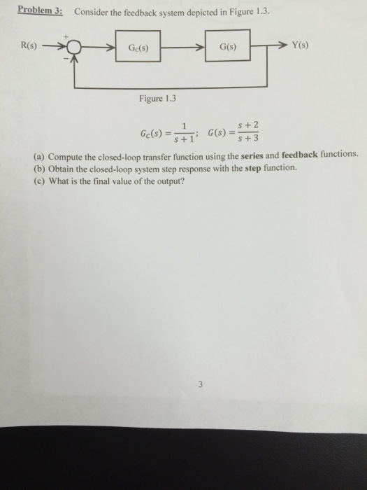Solved Consider the feedback system depicted in Figure 1.3. | Chegg.com
