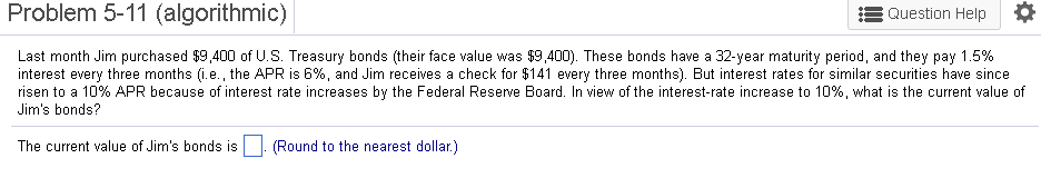 Solved Problem 5-11 (algorithmic) Question Help * Last month | Chegg.com