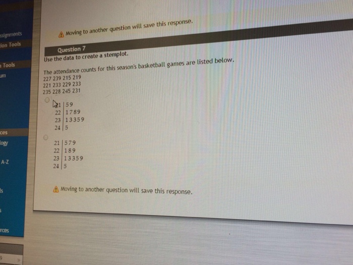 Solved Use The Data To Create A Stemplot The Attendance 