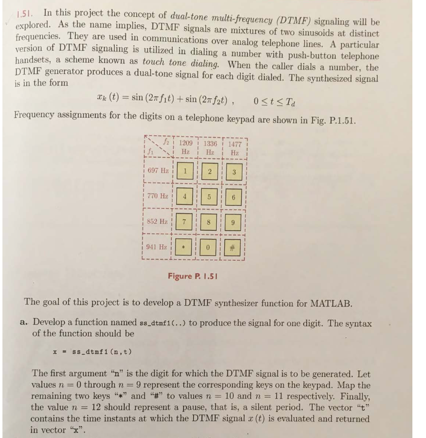 Solved 51. In this project the concept of dual-tone | Chegg.com