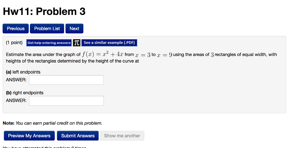 Solved Hw11: Problem 3 Previous Problem List Next Get help | Chegg.com