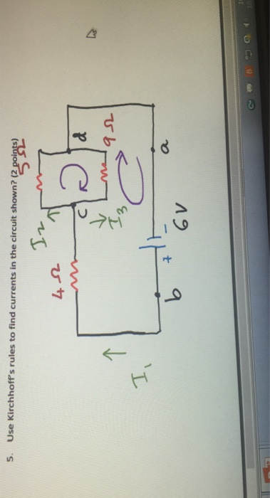 Solved Use Kirchhoff's rules to find currents in the circuit | Chegg.com