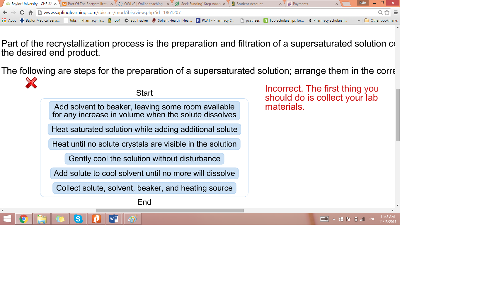 Solved Part of the recrystallization process is the | Chegg.com