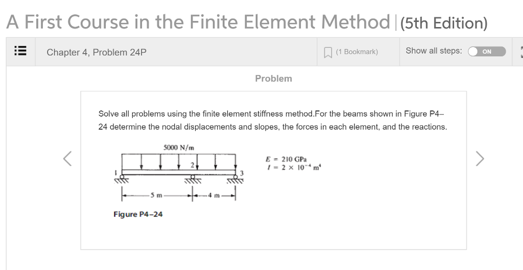 Solved Solve all problems using the finite element stiffness | Chegg.com