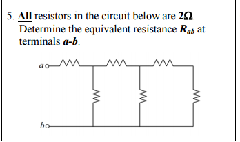 Solved All resistors in the circuit below are 2 Ohm. | Chegg.com