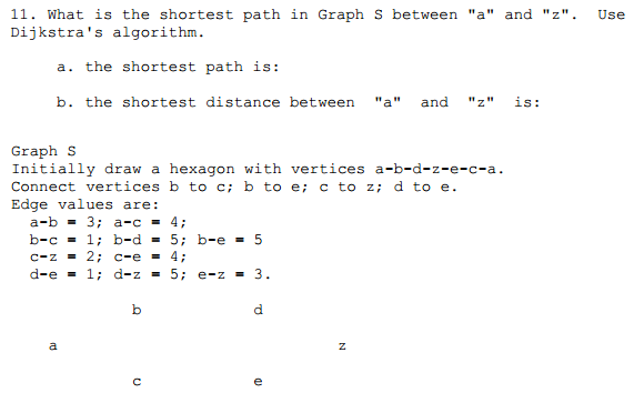 Solved What is the shortest path in Graph S between "a" and | Chegg.com
