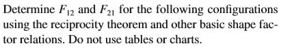 Solved Determine F12 and F21 for the following | Chegg.com