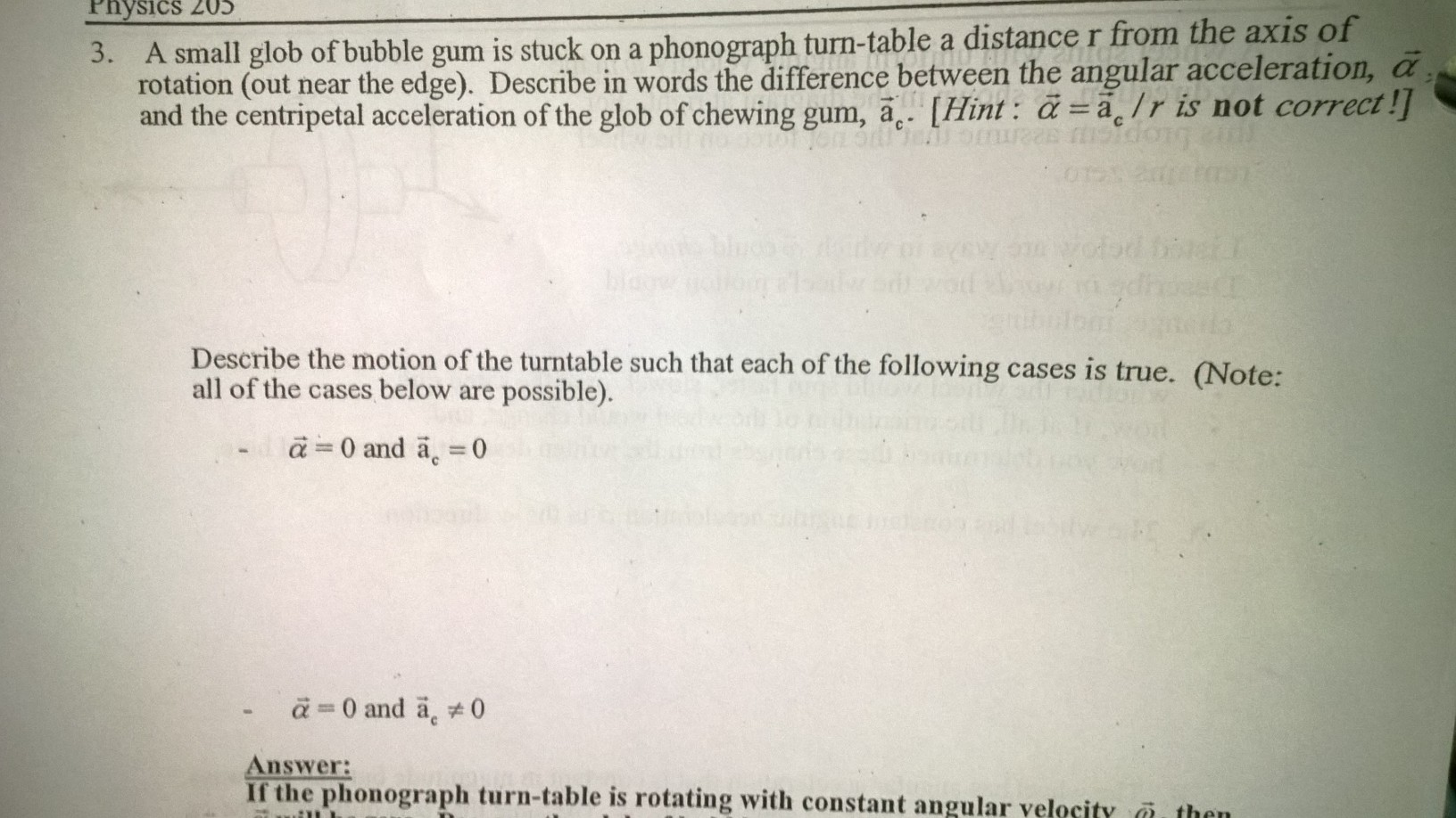 Solved glob of bubble gum | Chegg.com