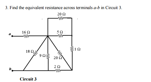Solved Find the equivalent resistance across terminals a-b | Chegg.com