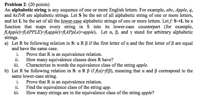 An Alphabetic String Is Any Sequence Of One Or More