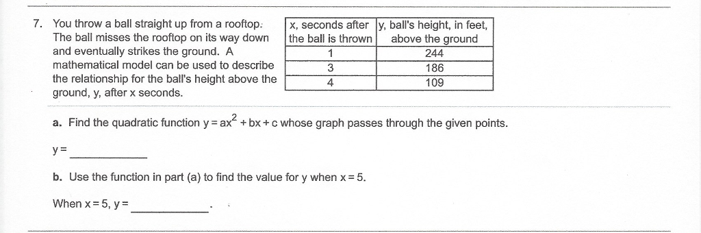 Solved 7. You throw a ball straight up from a rooftop x, | Chegg.com