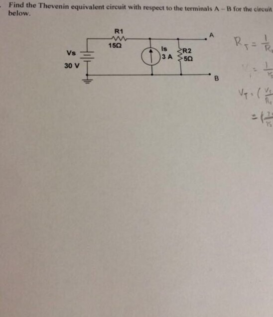 Solved Find the Theremin equivalent circuit with respect to | Chegg.com