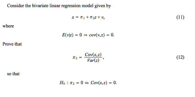 Solved Consider the bivariate linear regression model given | Chegg.com