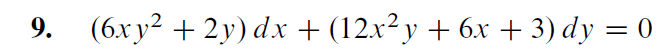 Solved (6xy^2 + 2y) dx + (12x^2 y + 6x + 3) dy = 0 | Chegg.com