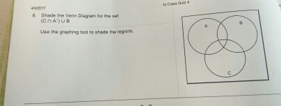 Solved Shade the Venn Diagram for the set (C Intersection | Chegg.com