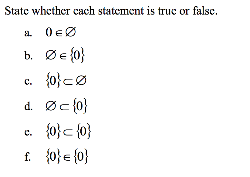 Solved State whether each statement is true or false C. | Chegg.com