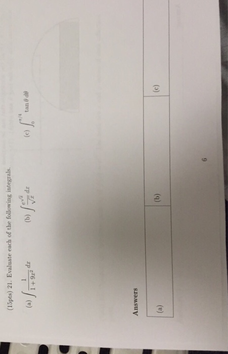 Solved Evaluate each of the following integrals. | Chegg.com