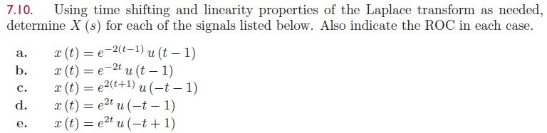 Solved Using time shifting and linearity properties of the | Chegg.com