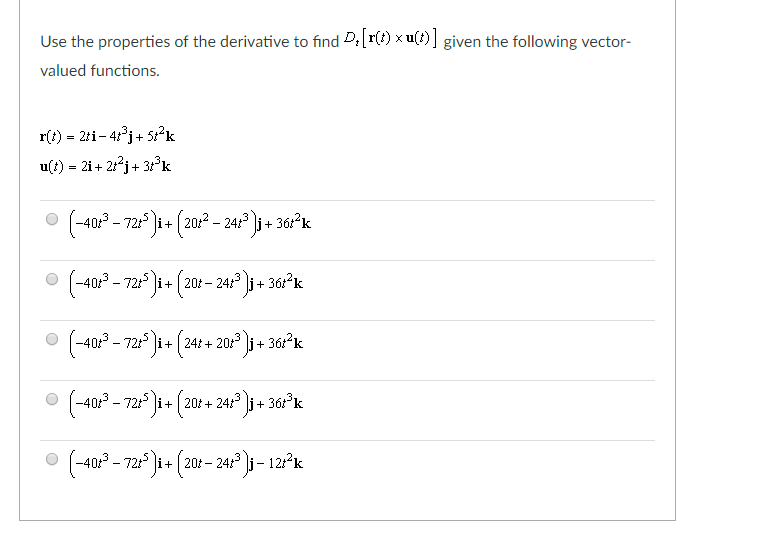 Solved Use the properties of the derivative to find D, | Chegg.com