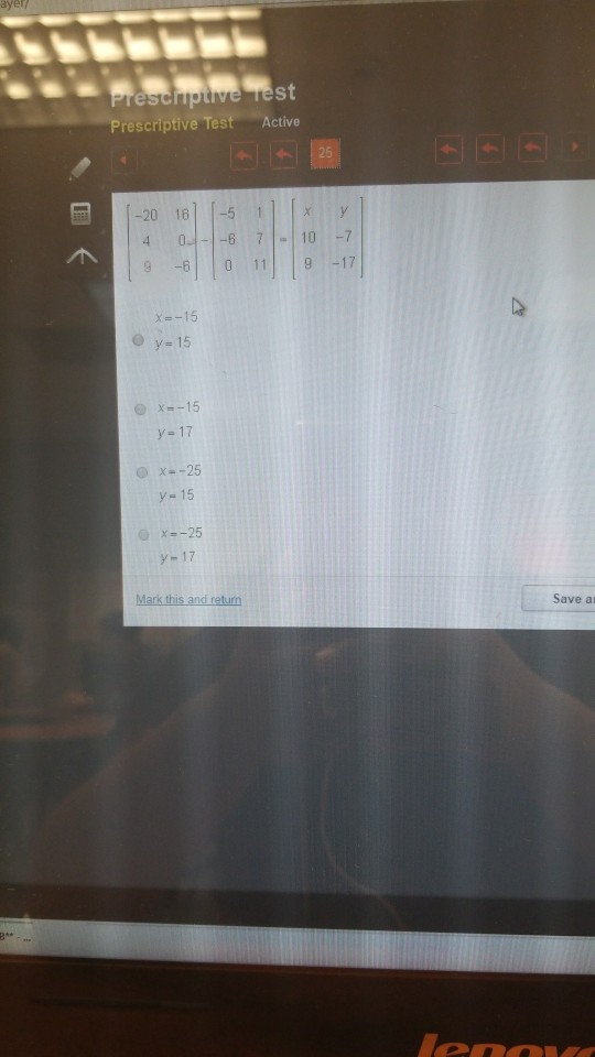 Solved Prescriptive Test Active What are the values of x and | Chegg.com