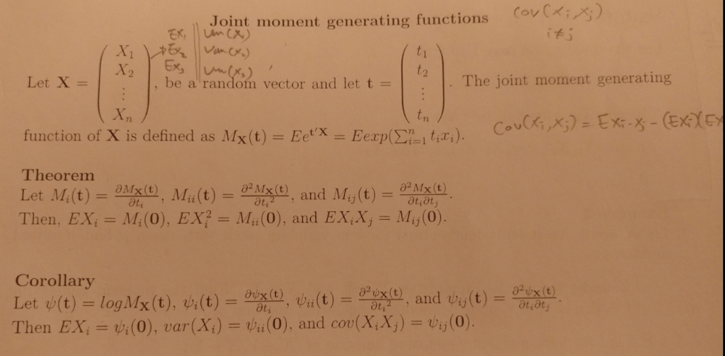 Solved Example 1 = | X2 | have joint moment generating | Chegg.com