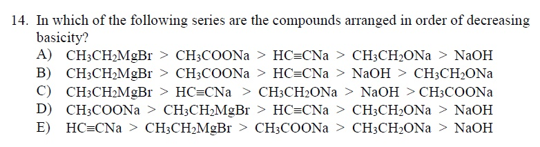 Solved In which of the following series are the compounds | Chegg.com