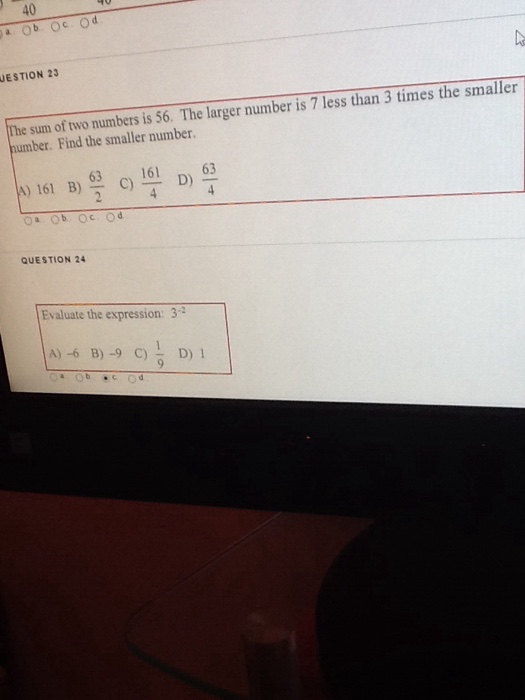 Solved The sum of two numbers is 56. the larger number is 7 | Chegg.com
