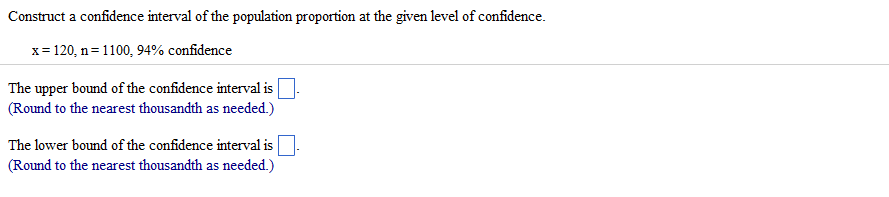 Solved Construct a confidence interval of the population | Chegg.com
