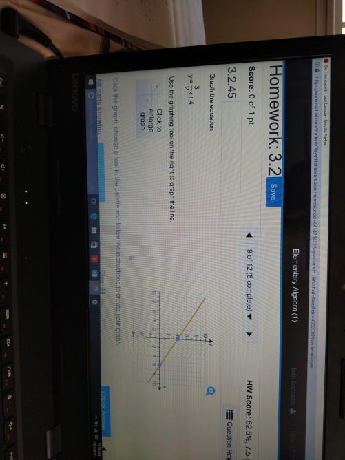 Solved Elementary Algebra (1) Homework: 3.2 Score: 0 of 1 pt | Chegg.com