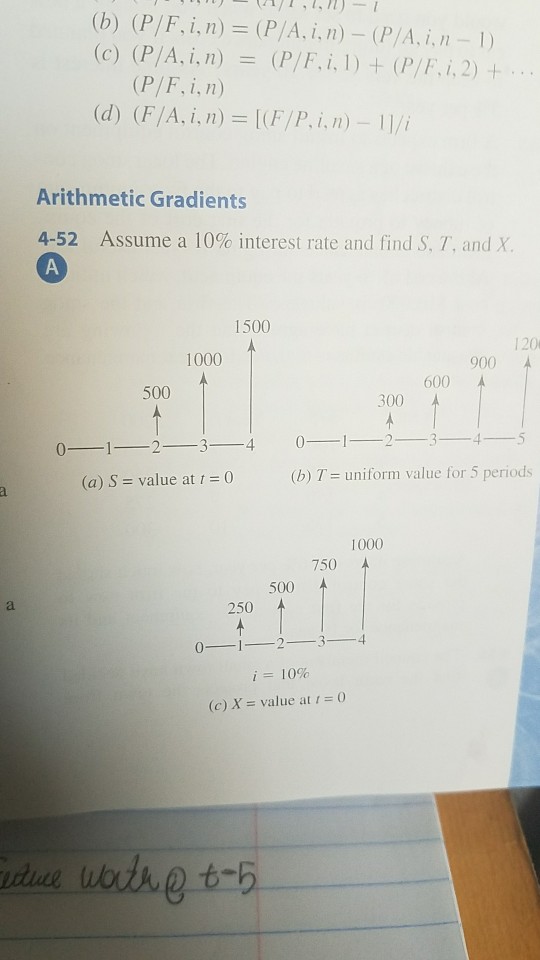 Solved Arithmetic Gradients 4-52 Assume a 10% interest rate | Chegg.com
