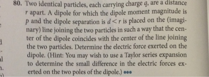 Solved Two Identical particles, each carrying charge q, are | Chegg.com