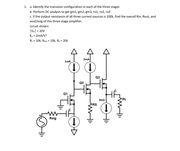 Solved Identify the transistor configuration in each of the | Chegg.com